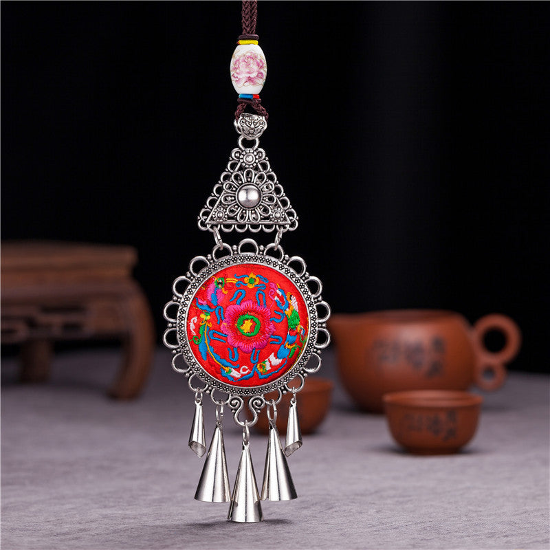 Lan Butterfly ethnic style Miao old embroidery necklace Thai style ...